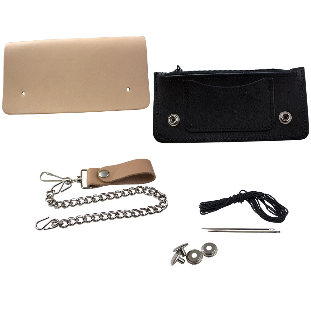 SLC Natural Biker Wallet Kit – Springfield Leather Co